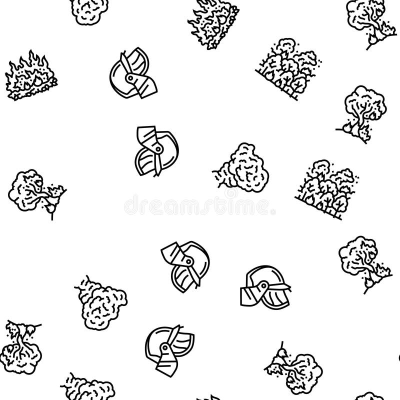 Wildfire Blaze Firestorm Burn Seamless Pattern Vector Stock ...