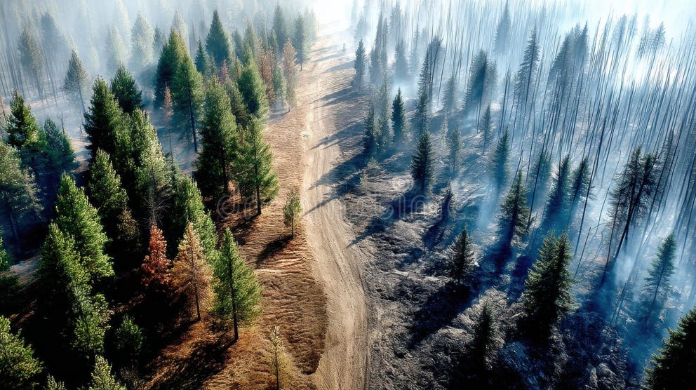 Forest Wildfire Forming Cigarette Filter Shape Causes Extensive Damage ...