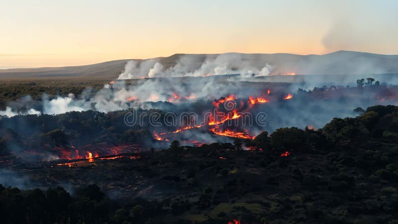 Wildfire Devastation Aerial View – Climate Change and Forest Fires ...