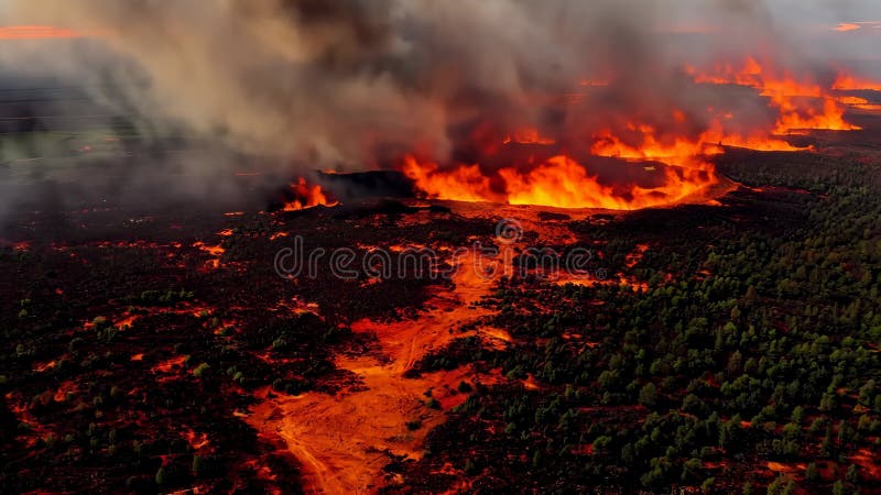 Wildfire Devastation Aerial View – Climate Change and Forest Fires ...