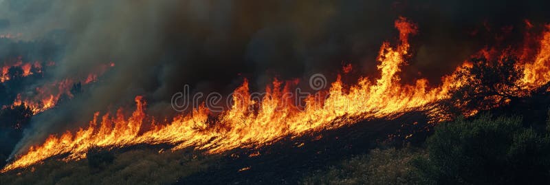 Wildfire Devastation: a Crisis Scene Stock Image - Image of chaos ...