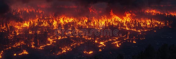 Wildfire Devastation in Forest Ecosystem Stock Photo - Image of natural ...