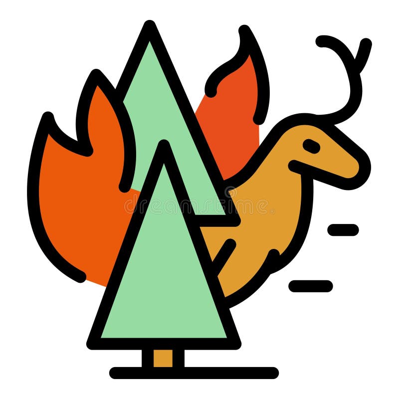 Wildfire Disaster Icon Vector Flat Stock Vector - Illustration of ...