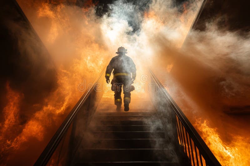 Wildfire Fighter Fighting a Dangerous Fire - Emergency Response in ...