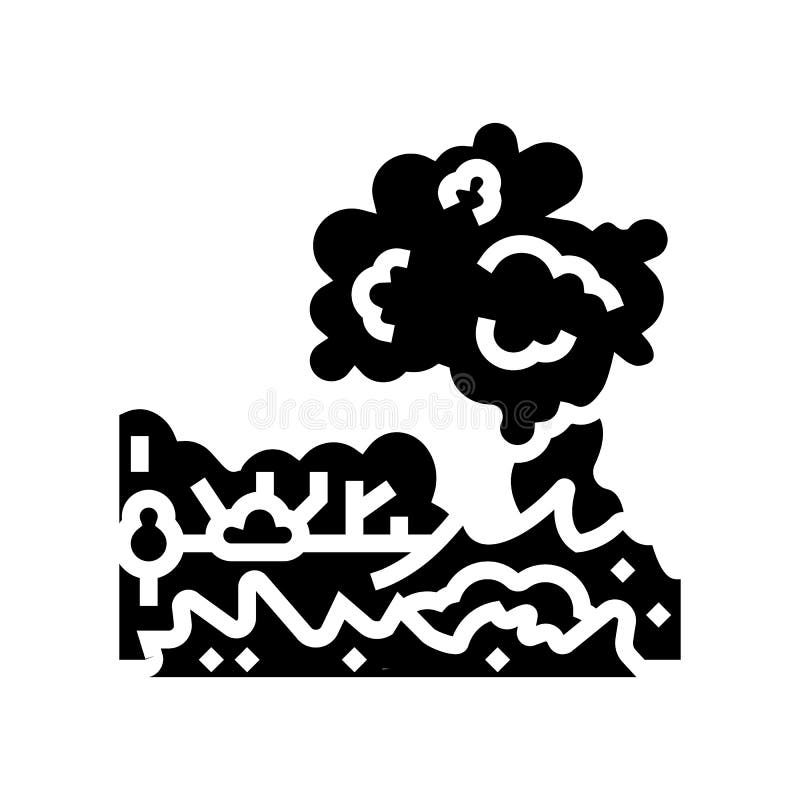 Wildfire Fire Glyph Icon Vector Illustration Stock Illustration ...