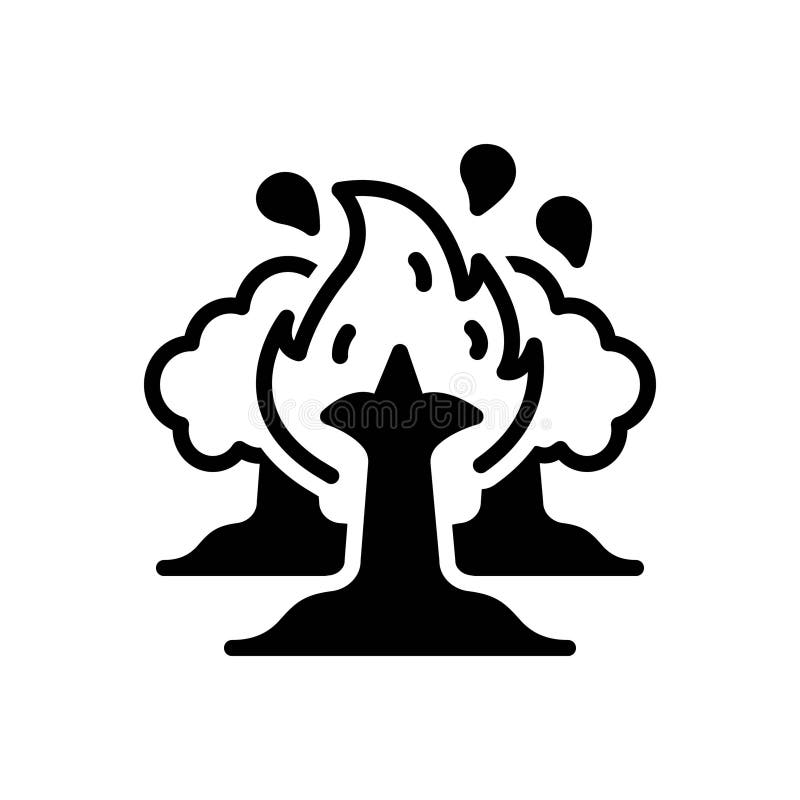 Wildfire in Forest Natural Catastrophe,uncontrolled Fire Stock ...