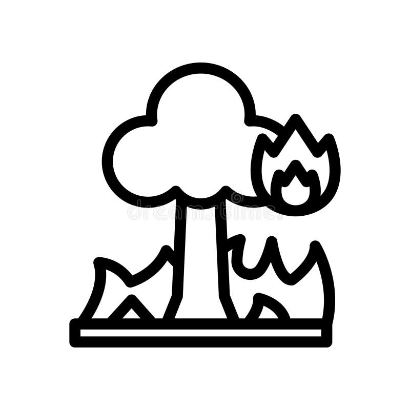 Wildfire Icon Illustration Vector Graphic Stock Vector - Illustration ...