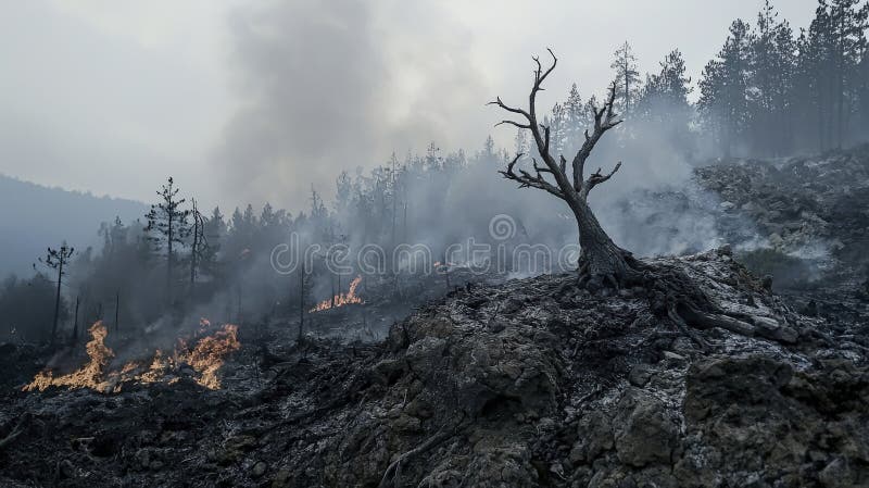 Wildfire Impact on Ecosystem Forest Photography Devastated Landscape ...