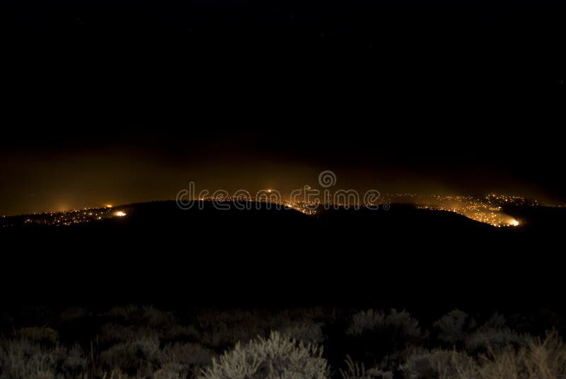 Wildfire at Night stock image. Image of fire, flame, controlled - 11041251