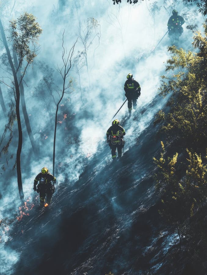 Wildfire Response Team stock image. Image of prevention - 364318427