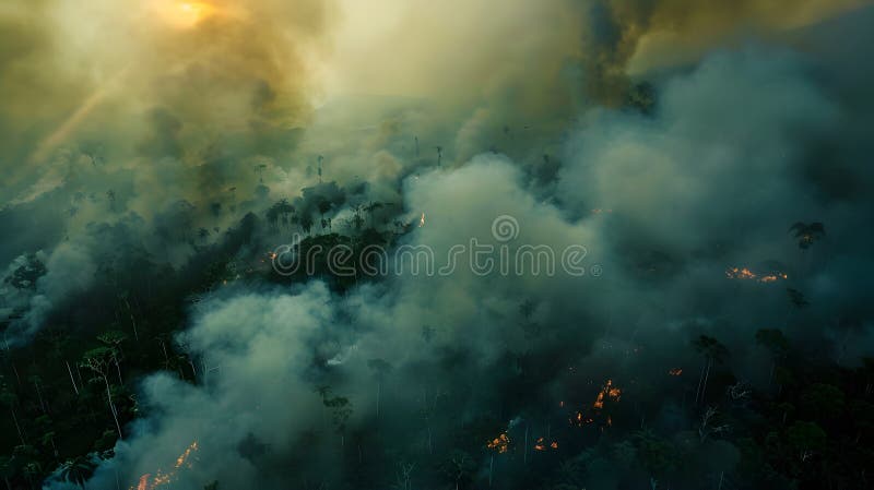 Wildfire with Smoke at Night Stock Image - Image of blue, fire: 321696323