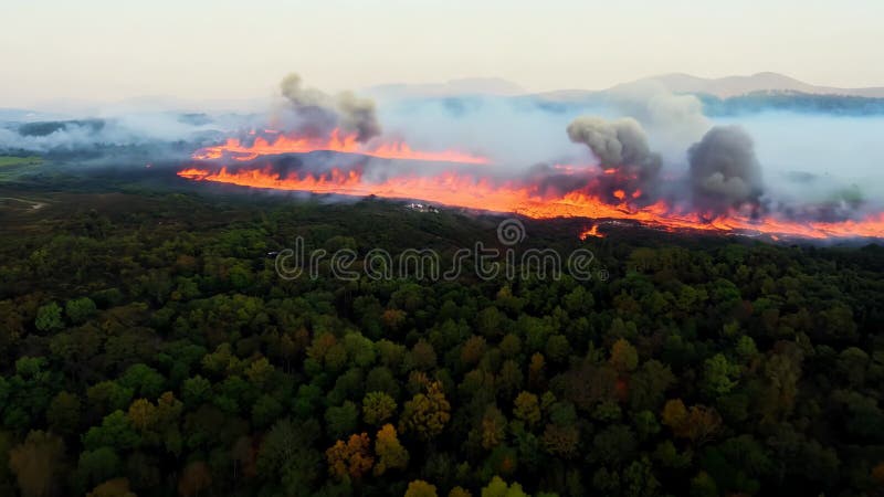 Wildfire Spreading Rapidly through Forest Stock Video - Video of ...