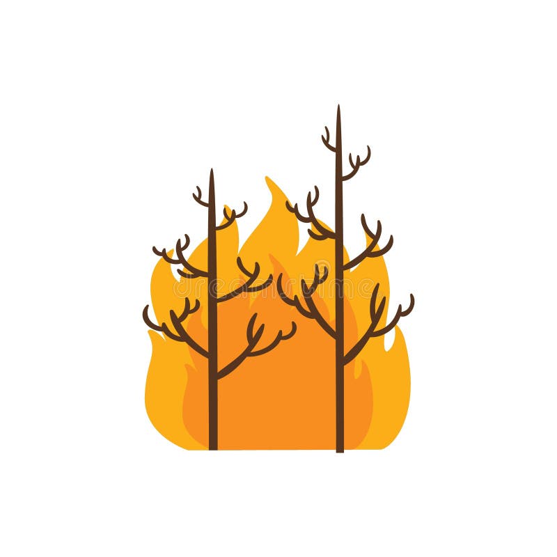 Wildfire. Vector Illustration Decorative Design Stock Vector ...
