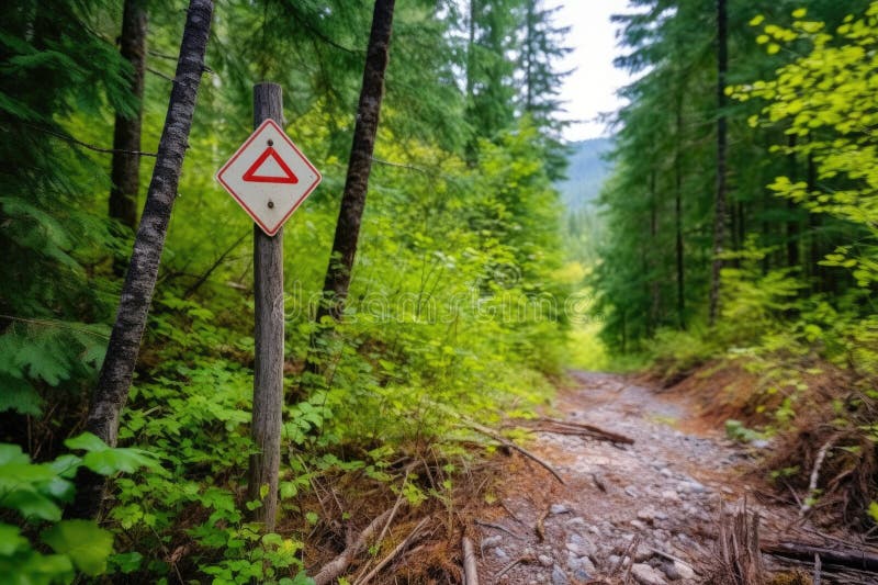 Wildfire Warning Sign on a Forest Hiking Trail Stock Image - Image of ...