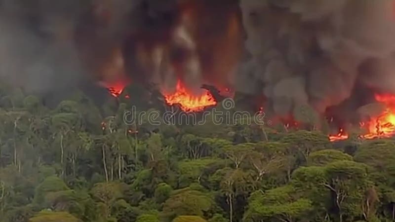 Wildfires in the Amazon Rainforest: a Growing Crisis Stock Footage ...