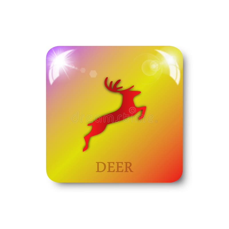 Wildlife,deer Icon, Sign, Illustration Stock Illustration ...