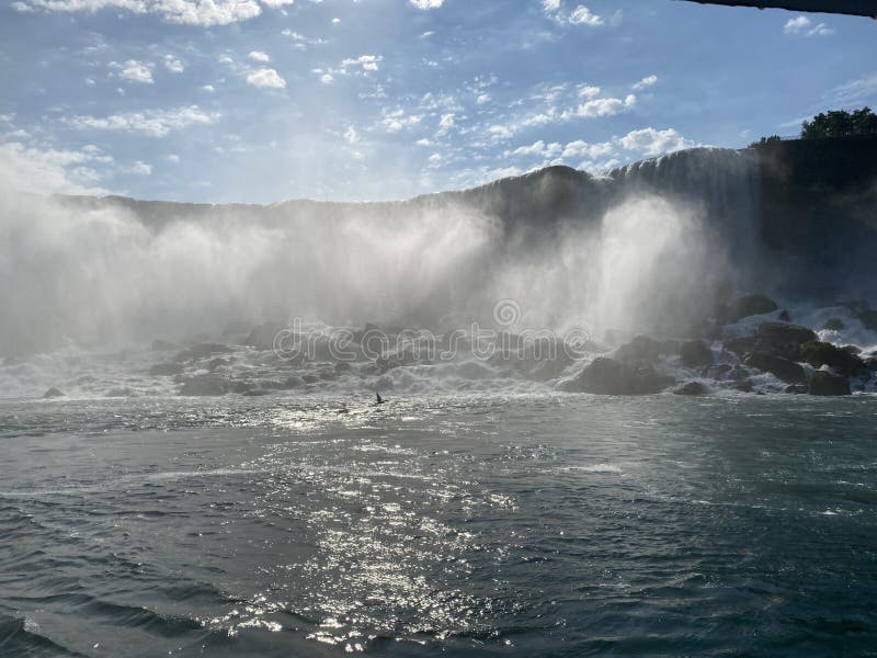 Wildlife Emerging from Niagara Falls Stock Image - Image of horizon ...