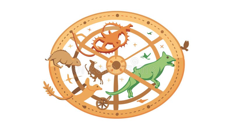 Wildlife Exploration Animal Tracking Compass Stock Illustrations – 3 ...