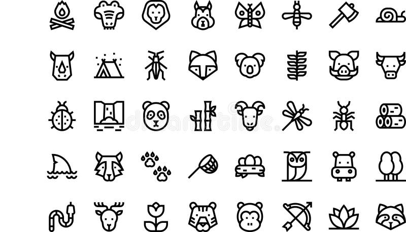 Wildlife Icons High-Quality Vector Icons Collection with Editable ...
