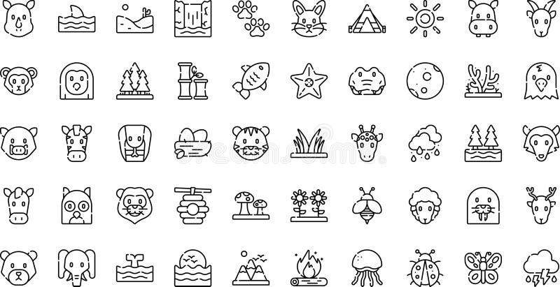 Wildlife Icons High-Quality Vector Icons Collection with Editable ...