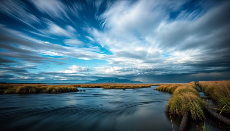 Wildlife Landscape. Photographed Using a Slow Shutter Speed Stock ...