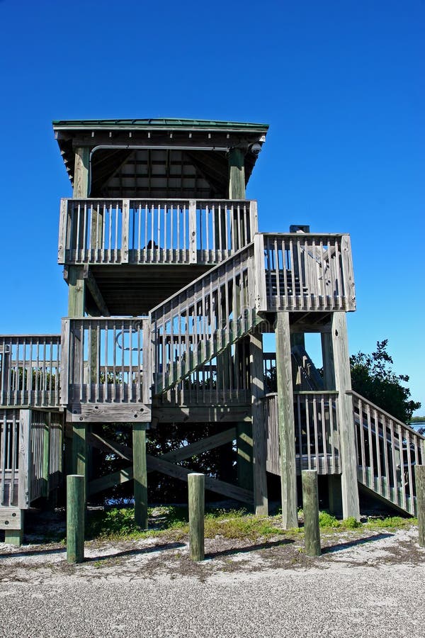 Wildlife observation tower stock image. Image of structure - 26502983