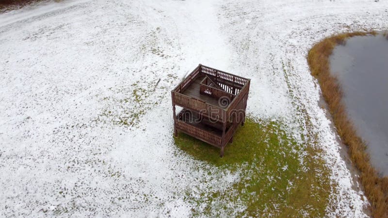 Wildlife Observation Tower, from Above Stock Footage - Video of stairs ...