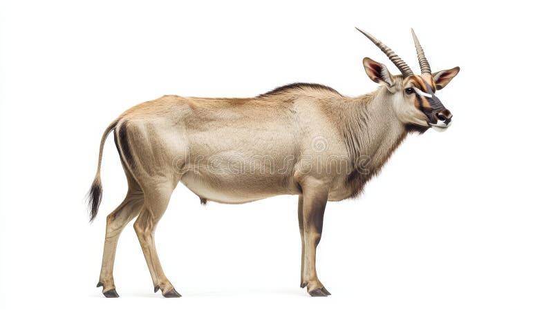 A Wildlife Photograph of a Sable Antelope in a Studio Setting, Set ...