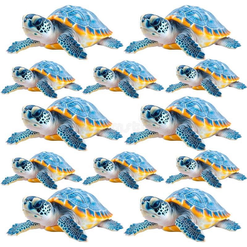 Wildlife Photography Hawksbill Turtle in Detail Stock Illustration ...