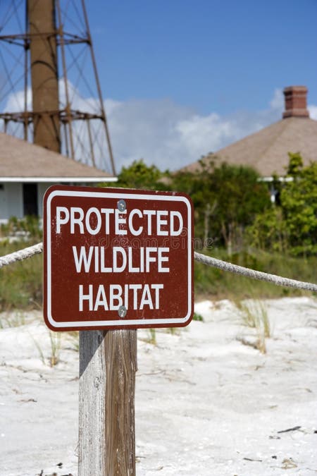 Wildlife Protection Sign stock photo. Image of fort, lighthouse - 22526480