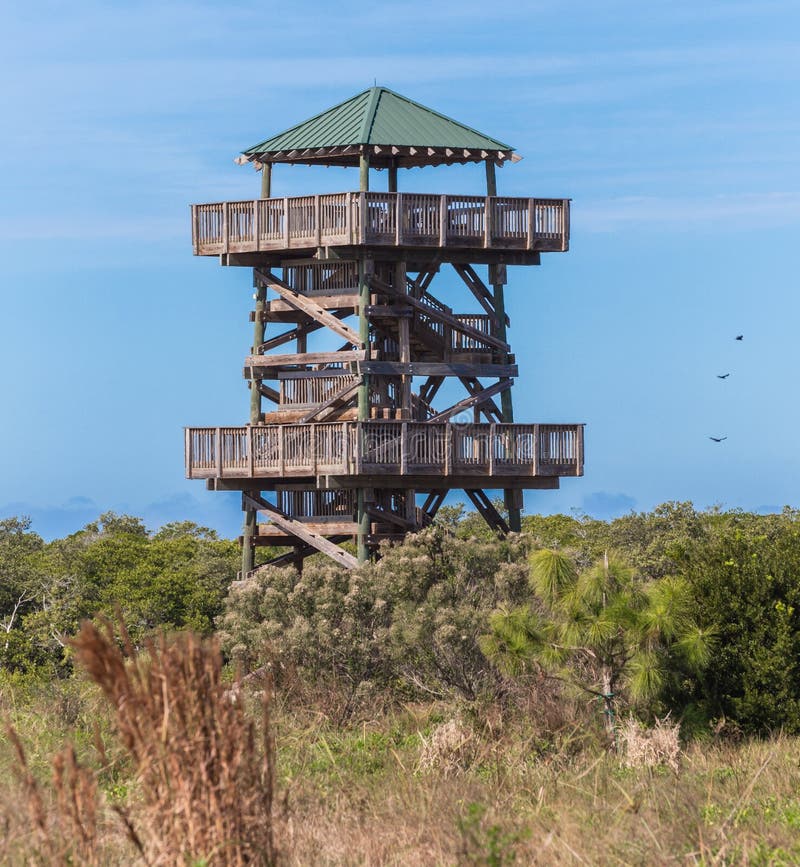 Wildlife Viewing Tower stock photo. Image of stairs, high - 36360684