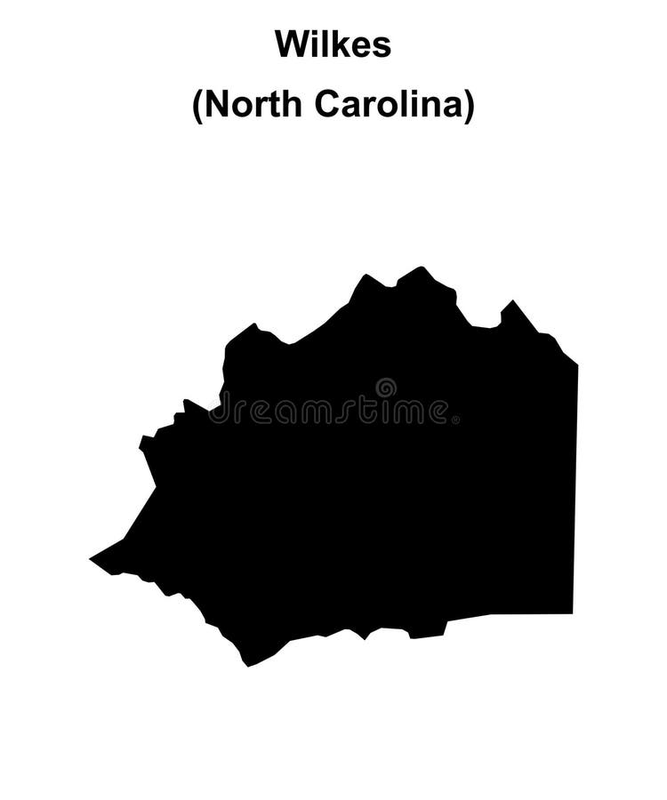 Wilkes outline map stock vector. Illustration of shape - 357462158