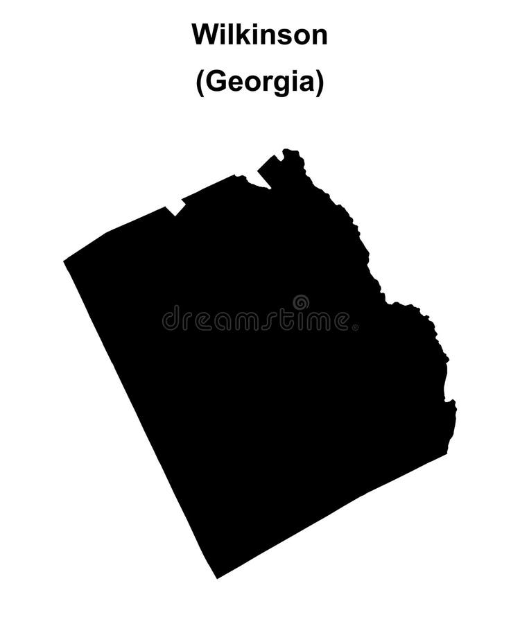 Wilkinson outline map stock vector. Illustration of counties - 357894969