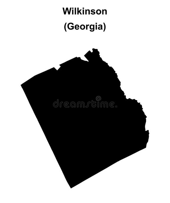 Wilkinson outline map stock vector. Illustration of counties - 357894969