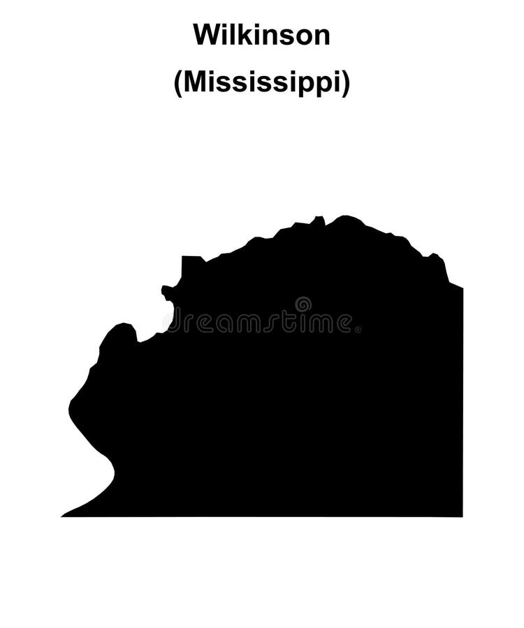 Wilkinson outline map stock vector. Illustration of county - 357458306