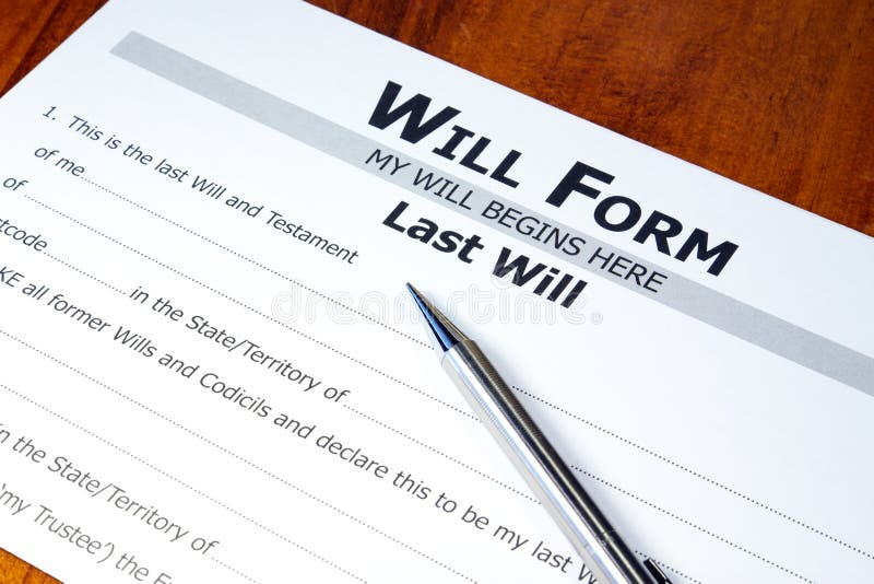 Will stock image. Image of form, signing, document, business - 18618519