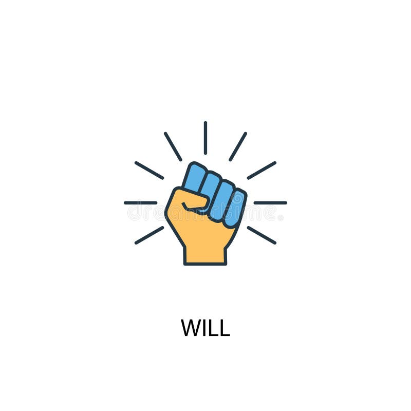 Will Concept 2 Colored Line Icon Stock Vector - Illustration of cartoon ... Will Concept 2 Colored Line Icon Stock Vector - Illustration of cartoon ...