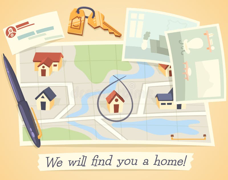 We will find you a home stock vector. Illustration of house - 43804235