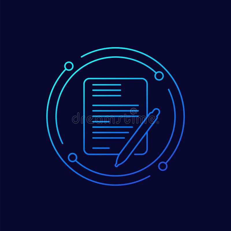 Will Icon, Linear Vector Design Stock Vector - Illustration of ...