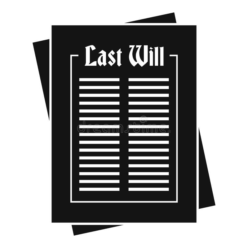 Will icon, outline style stock vector. Illustration of sheet - 80573555