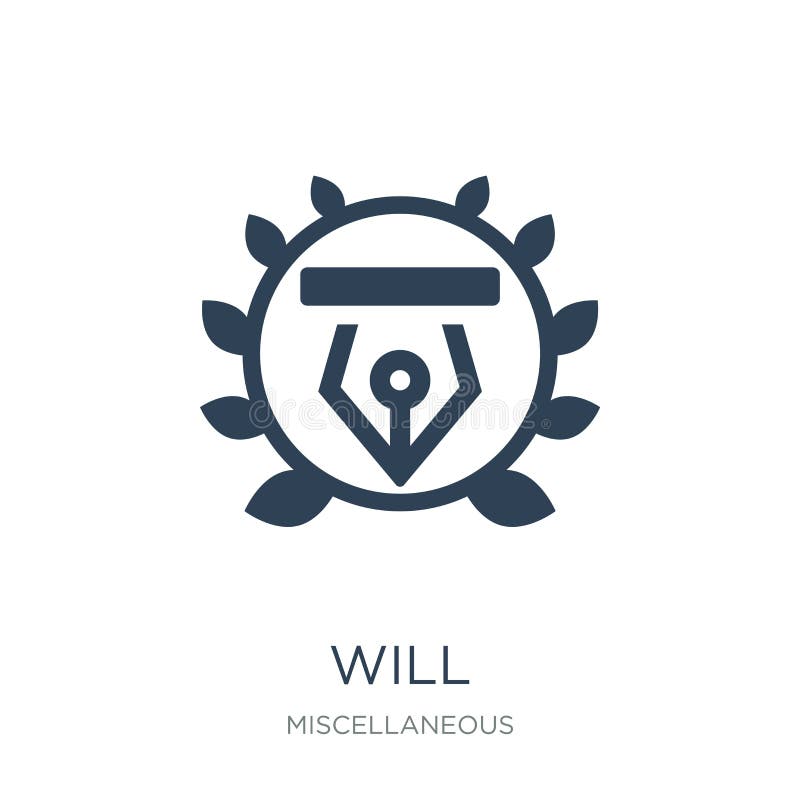 Will Icon in Trendy Design Style. Will Icon Isolated on White ...