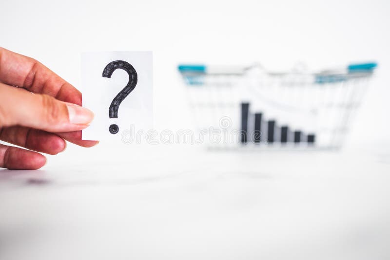 When Will Inflation Go Down. Shopping Basket with Graph Showing Prices ...