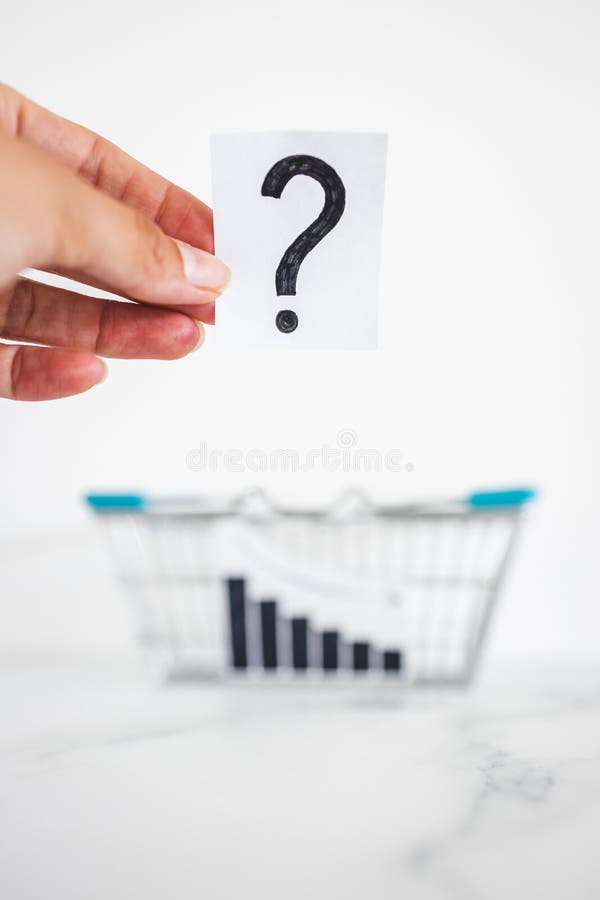 When Will Inflation Go Down. Shopping Basket with Graph Showing Prices ...