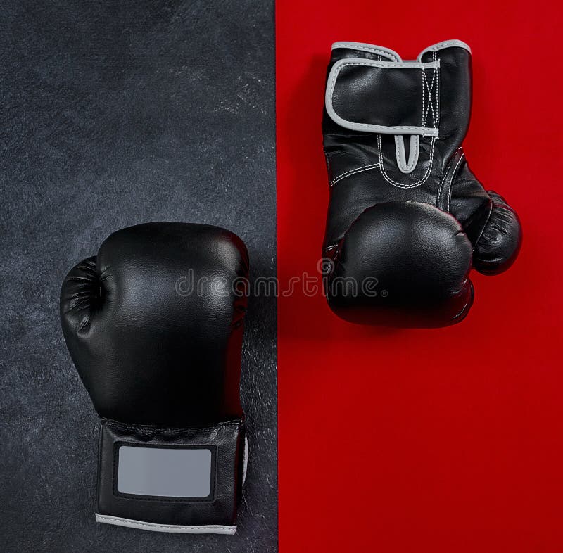 Will There Be a Knock Out. High Angle Shot of a Pair of Boxing Gloves ...