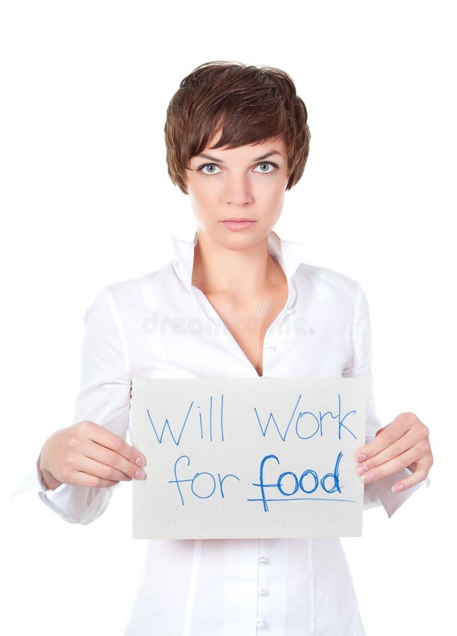 Will work for food stock image. Image of cardboard, people - 716779