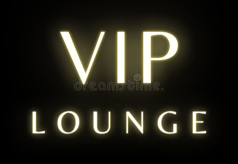 Glowing Vip Lounge Web Banner Sign Stock Photo - Image of success, sign ...