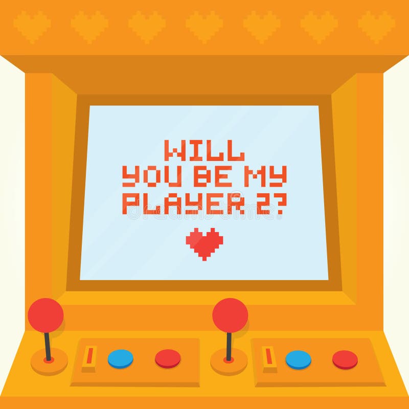 Will You Be My Player Two. Arcade Machine Stock Vector - Illustration ...
