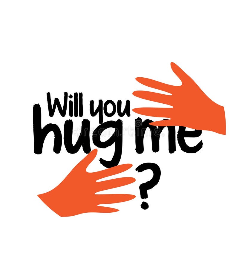 Will You Hug Me stock illustration. Illustration of childish - 83343373