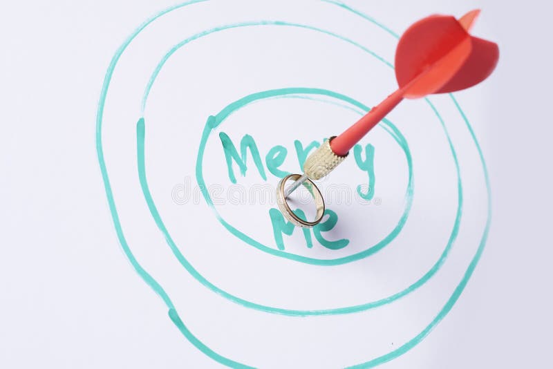 Will you merry me stock photo. Image of pair, dart, circle - 225493622