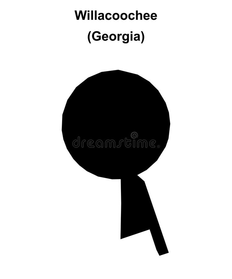 Willacoochee outline map stock vector. Illustration of vector - 387026952